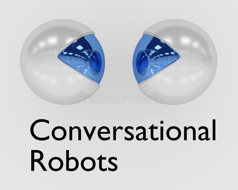 Conversational Robots Concept Stock Illustration - Illustration of ...