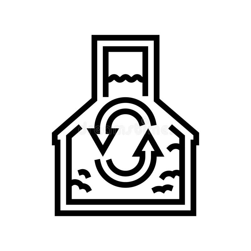 Conversion Biomass Line Icon Vector Illustration Stock Vector ...