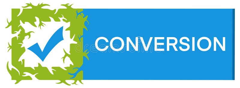 Conversion Green Blue Abstract Frame Tick Mark Horizontal Stock ...