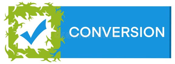 Conversion Green Blue Abstract Frame Tick Mark Horizontal Stock ...