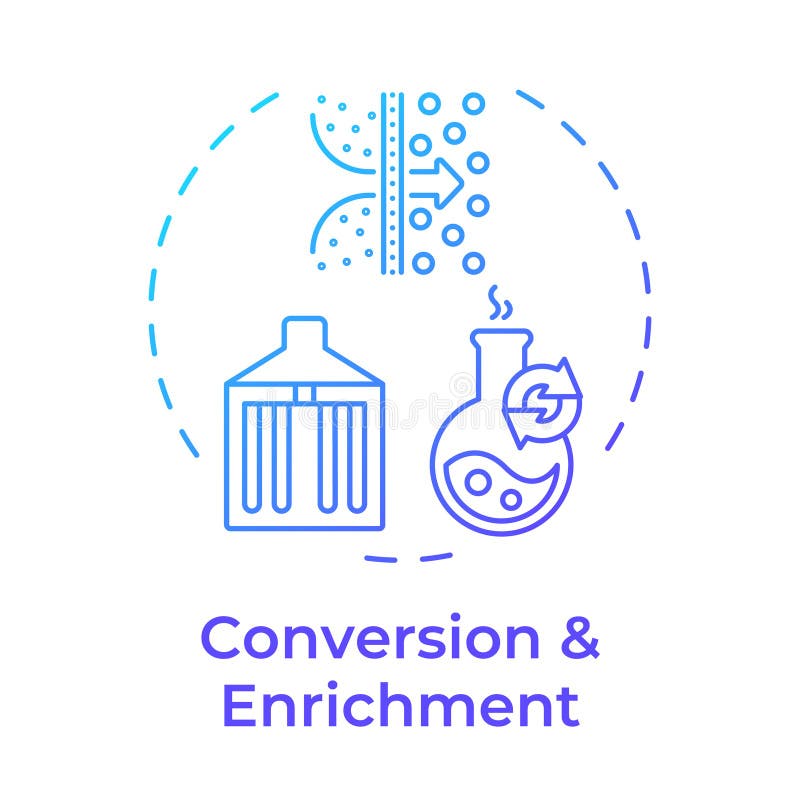 Conversion and Enrichment Blue Gradient Concept Icon Stock Vector ...