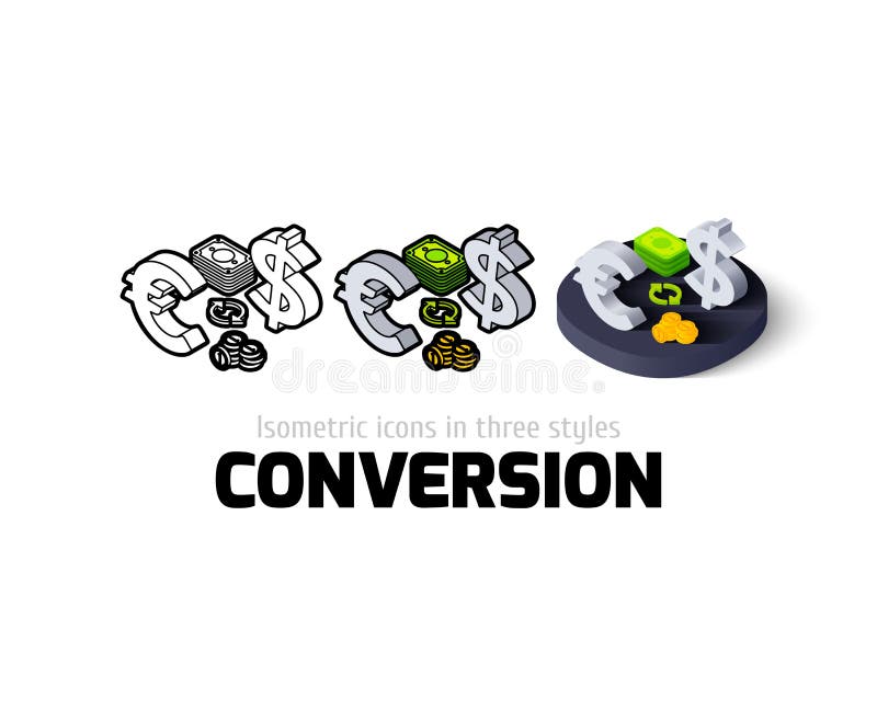 Conversion Icon in Different Style Stock Vector - Illustration of ...