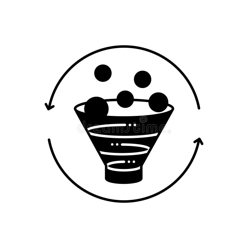 Black Solid Icon for Conversion Marketing, Consultant and Digital Stock ...