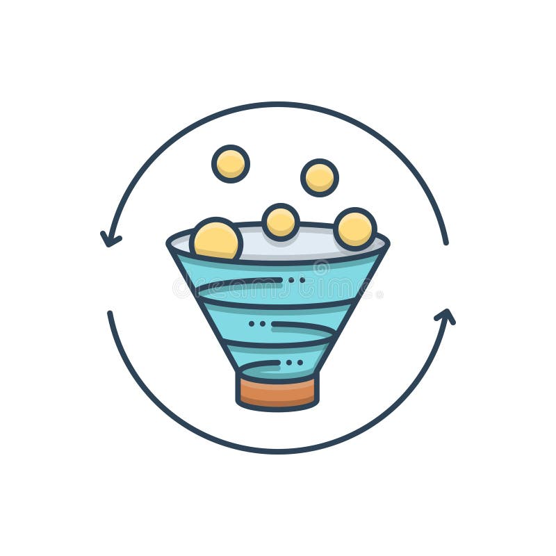 Color Illustration Icon for Conversion Marketing, Consultant and ...