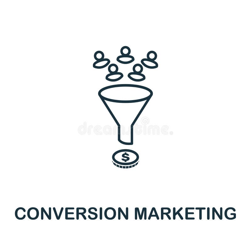 Conversion Marketing Vector Icon Symbol. Creative Sign from Seo and ...