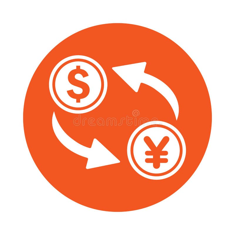Conversion, Money, Currency Icon. Orange Vector Sketch Stock Vector ...