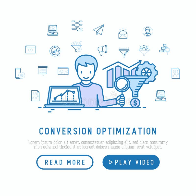 Conversion Optimization Concept Stock Vector - Illustration of campaign, revenue: 123243350