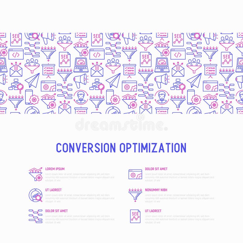 Conversion Optimization Concept Stock Vector - Illustration of optimization, conversion: 121782661
