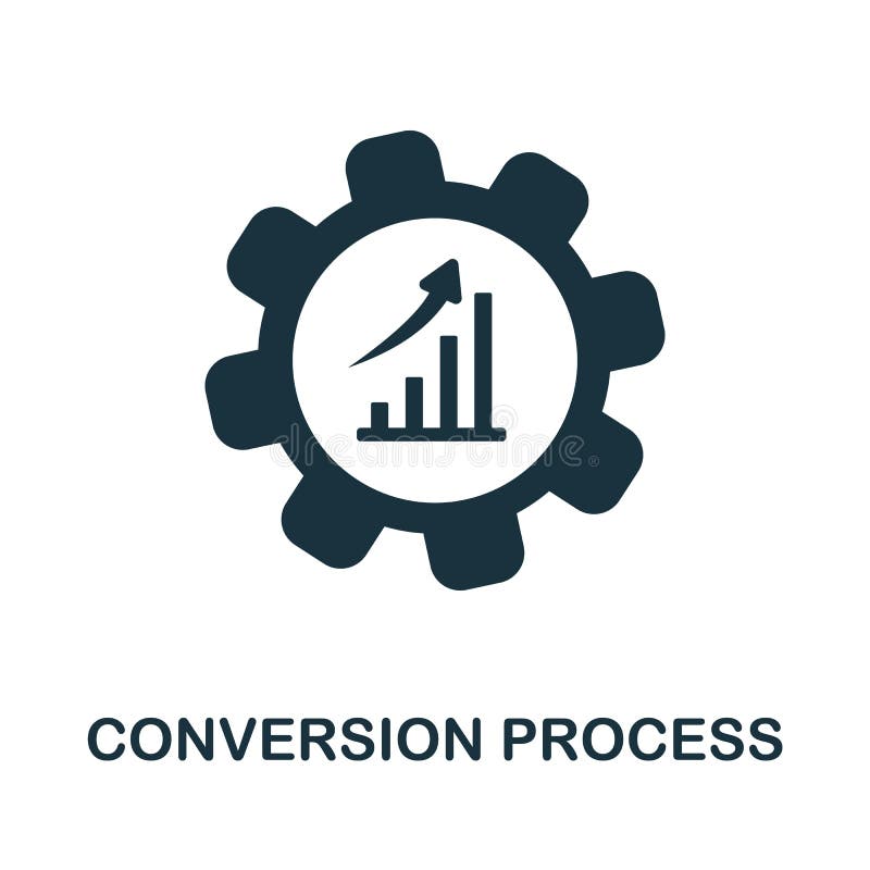 Conversion Process Icon. Monochrome Sign from Customer Relationship ...