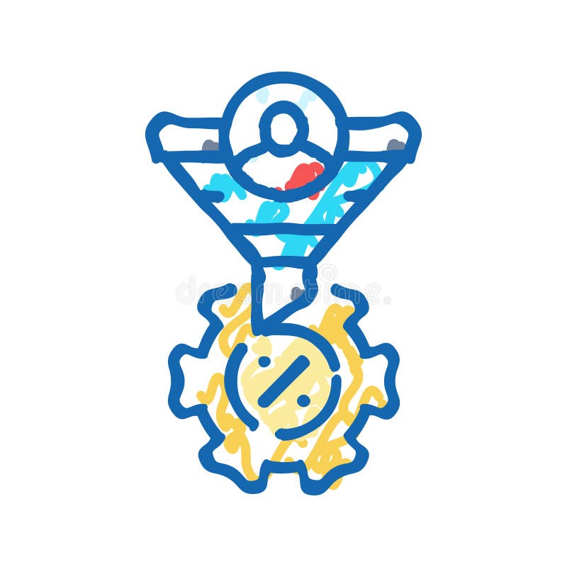 Conversion Rate Optimization Cro Icon Doodle Illustration Stock Vector - Illustration of item ...