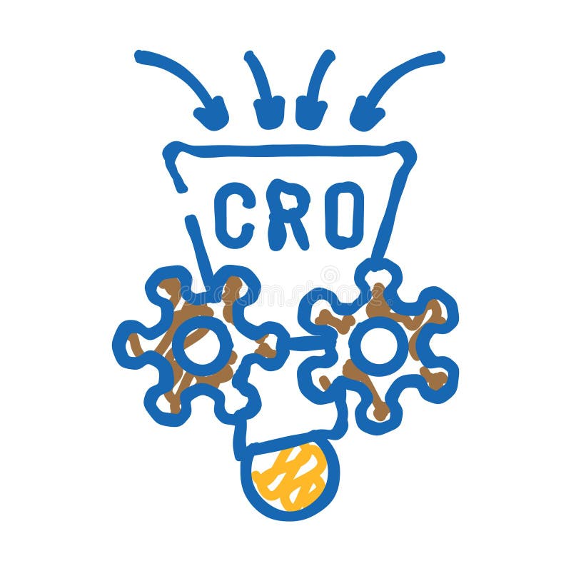 Conversion Rate Optimization Cro Icon Doodle Illustration Stock ...