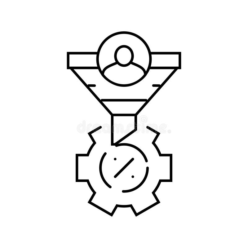 Conversion Rate Optimization Cro Line Icon Vector Illustration Stock Illustration - Illustration ...