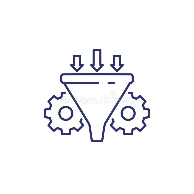 Conversion Rate Optimization Icon, Line Vector Art Stock Vector ...