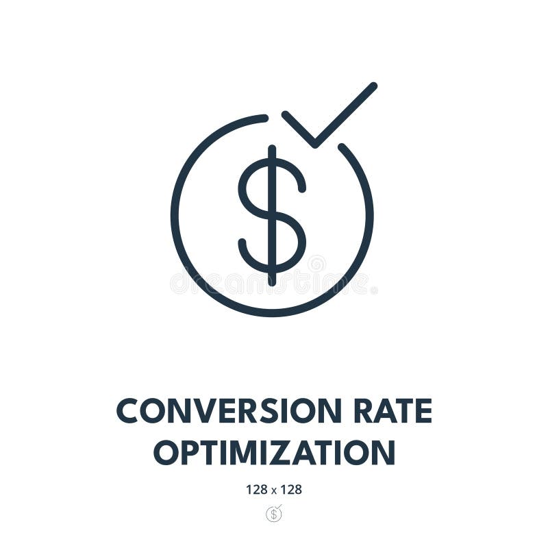 Conversion Rate Optimization Icon. Sales, Convert, Funnel. Editable ...