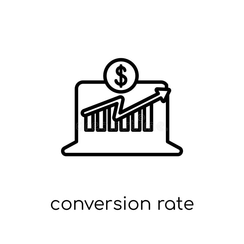 Conversion Rate Optimization Icon Trendy Modern Flat Linear Vec Stock Vector Illustration Of