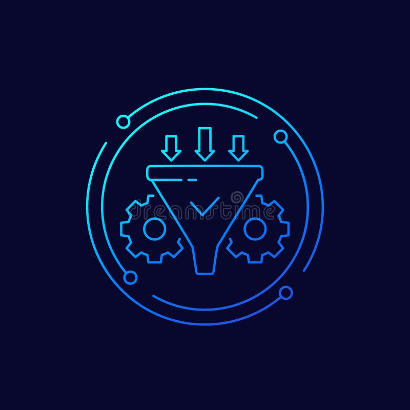 Conversion Rate Optimization Icon, Vector Line Art Stock Vector ...