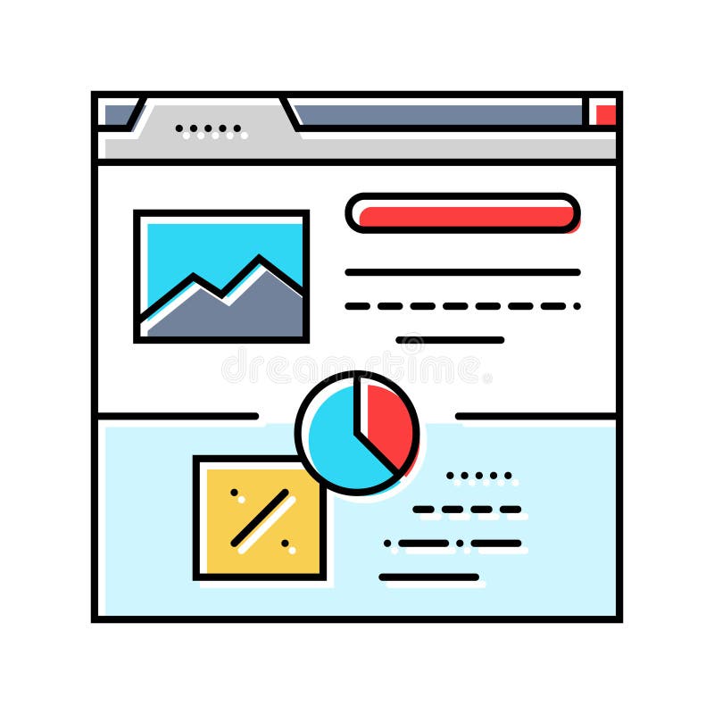 Conversion Rate Seo Color Icon Vector Illustration Stock Illustration ...