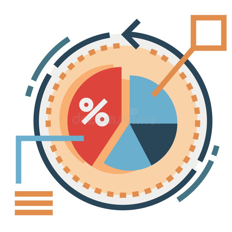 Conversion Rate Flat Illustration Stock Vector - Illustration of ...
