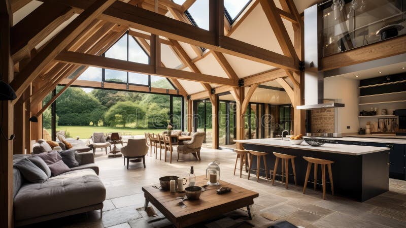 Conversion Site Timber Frame Stock Illustration - Illustration of ...