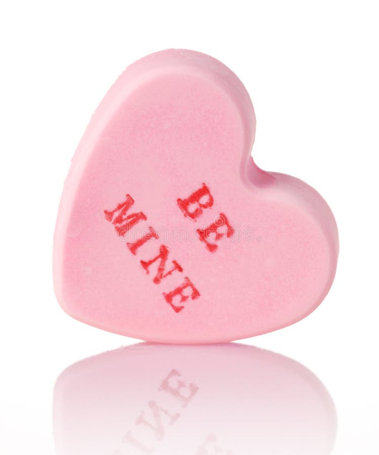 Conversation Heart - Be Mine Stock Photo - Image of valentine, shape ...