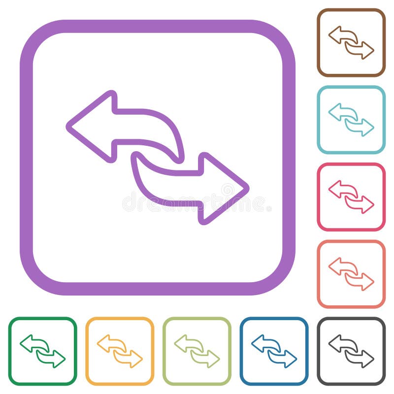 Convert Arrows Outline Simple Icons Stock Illustration - Illustration ...