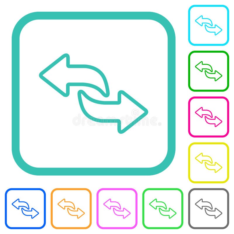 Convert Arrows Outline Vivid Colored Flat Icons Stock Vector ...