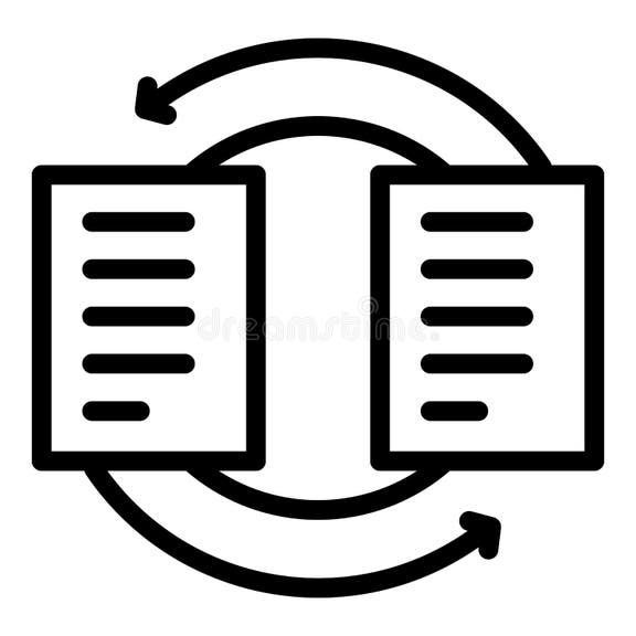 Convert Document Icon Outline Vector. Invoice Data Stock Vector ...