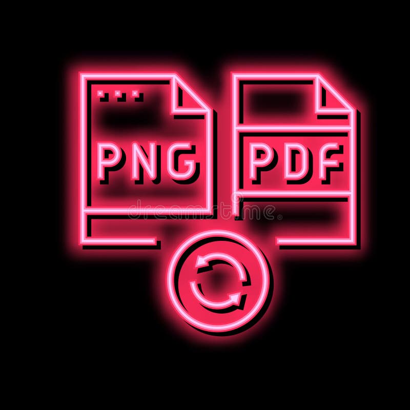 Convert Png To Pdf File Neon Glow Icon Illustration Stock Vector ... Convert Png To Pdf File Neon Glow Icon Illustration Stock Vector ...
