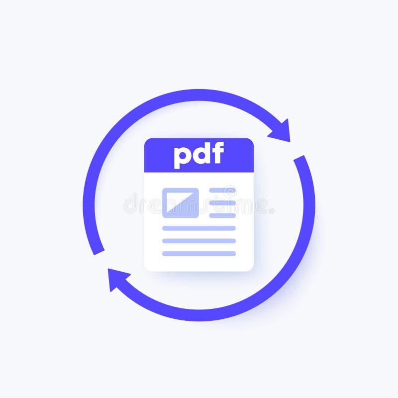 Convert To PDF Document Vector Icon Stock Vector - Illustration of ...