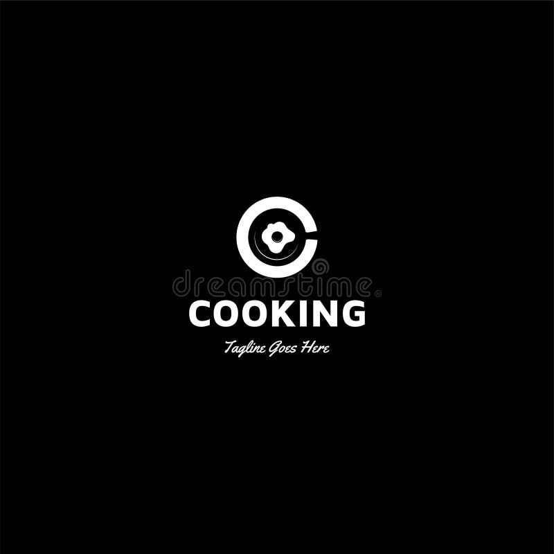 Egg Frying Pan Initial Letter C Cook Cooking Logo Design Vector Stock ...