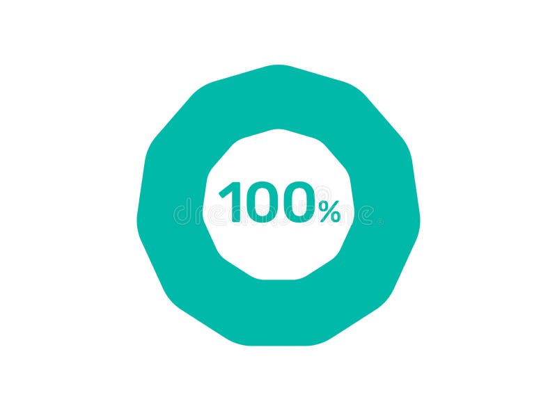 100 Percentage, Circle Pie Chart Showing 100 Percentage Diagram ...