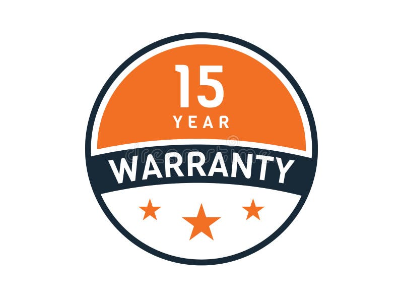 15 Year Warranty, 15 Years Warranty Badge Stock Vector - Illustration ...