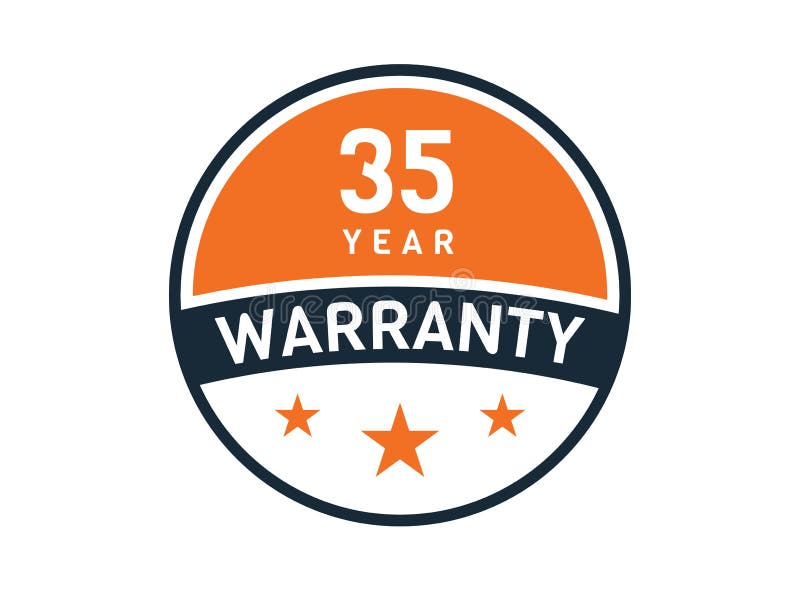 35 Year Warranty, 35 Years Warranty Badge Stock Vector - Illustration ...