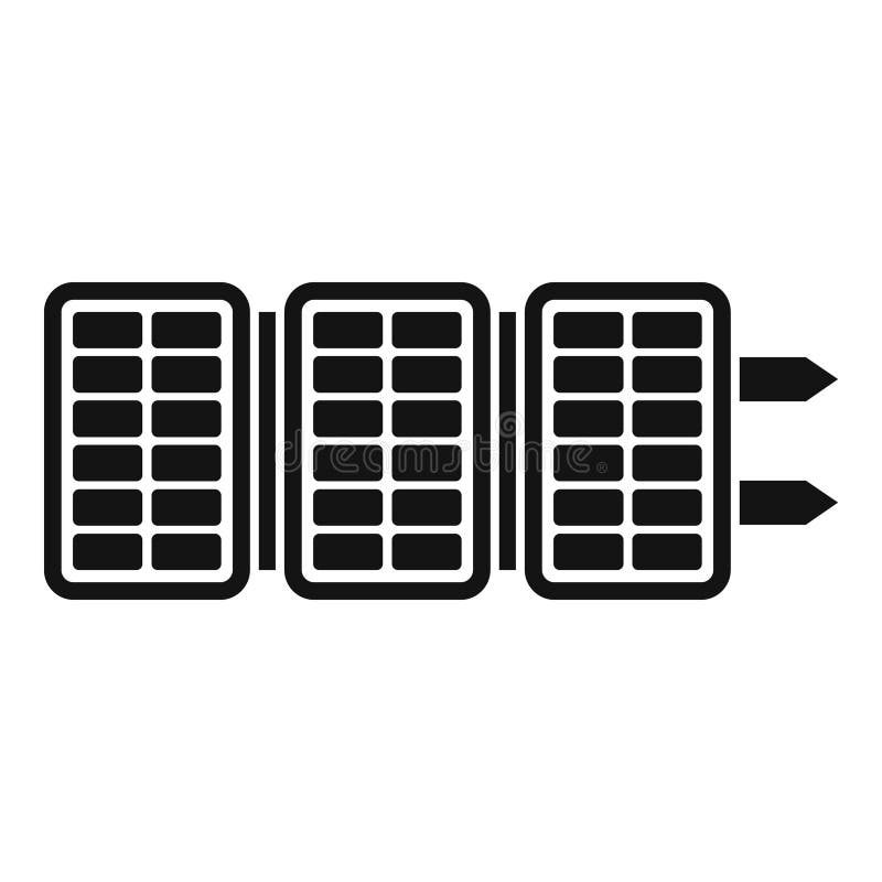 Converter Controller Icon Simple Vector. Solar Panel Foldable Stock ...
