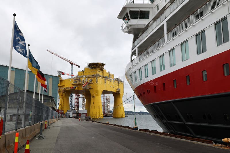 Converter Platform Dolwin Epsilon in the Port of Haugesund, Norway ...