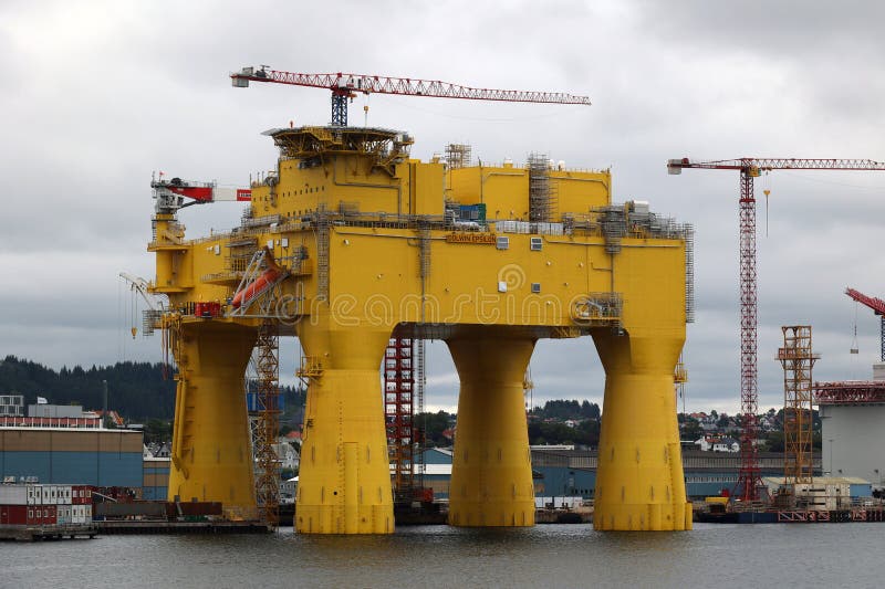 Converter Platform Dolwin Epsilon in the Port of Haugesund, Norway ...