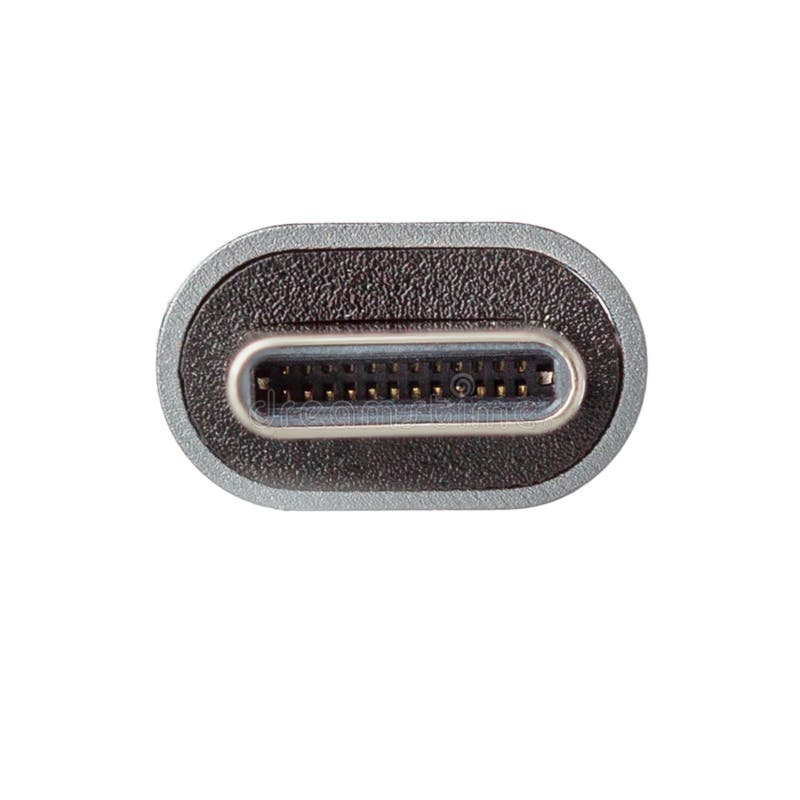 Converter USB Type C Connector on a White Background Stock Image ...