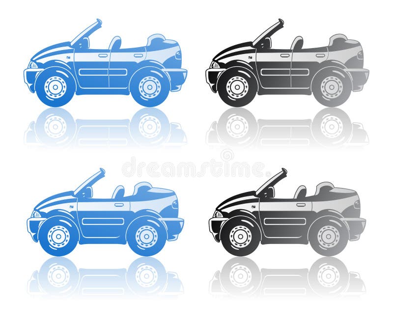 Convertible stock vector. Illustration of luxury, outline - 17403626