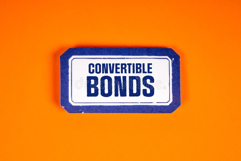 Convertible Bonds. Sticker with Text on an Orange Background Stock ...