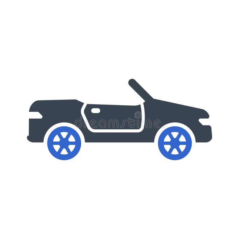 Convertible car icon stock vector. Illustration of cabriolet - 213764484