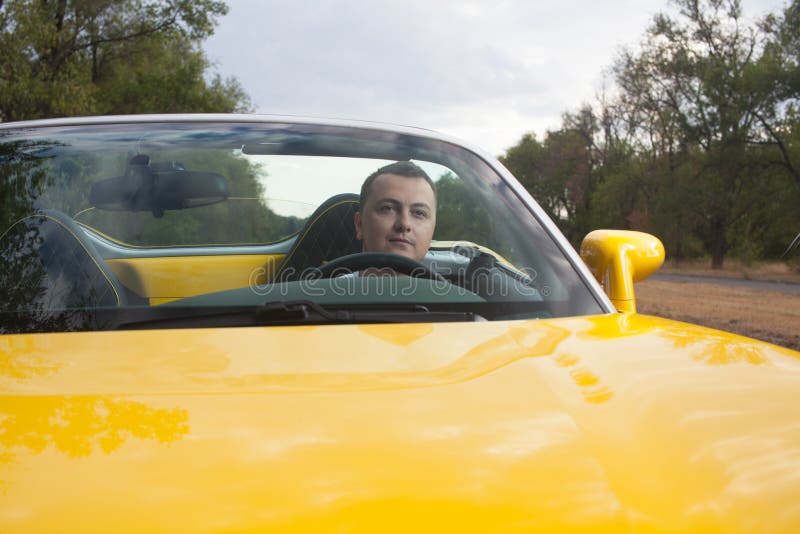 Convertible driver stock image. Image of wind, cabriolet - 33339095