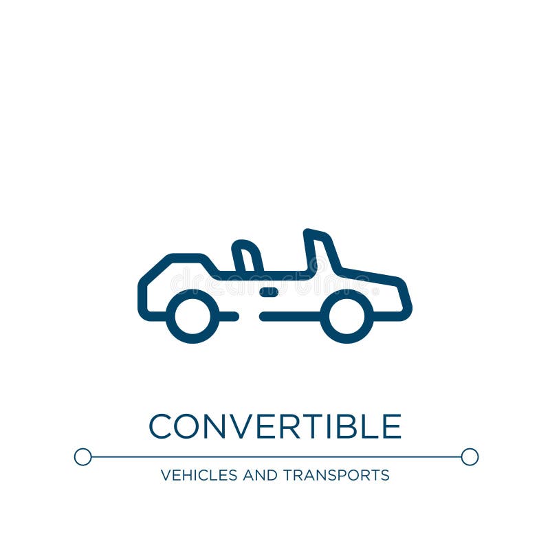 Convertible Car Icon Isolated Symbol Stock Vector - Illustration of ...