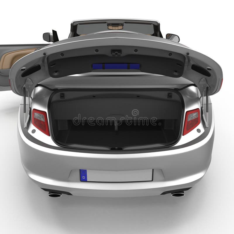 Open car trunk stock photo. Image of spacious, back, isolated - 4756274