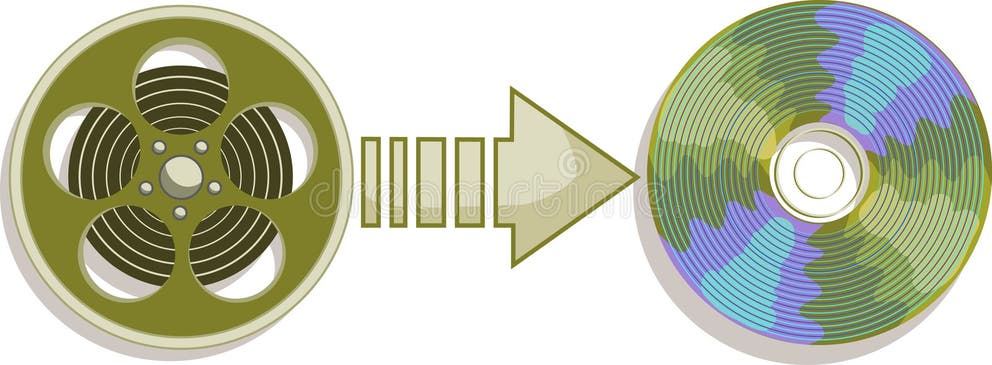 Converting data stock vector. Illustration of roll, disc - 39738198