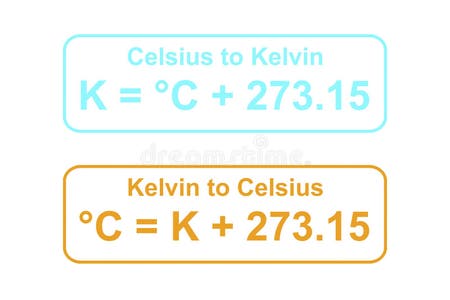 Converting Kelvin To Celsius Formula Stock Illustration - Illustration ...