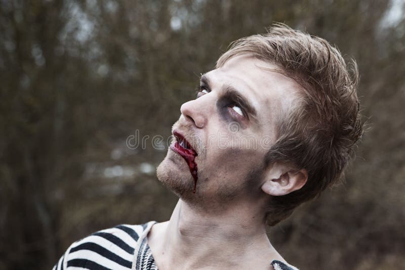 Converting into the zombie stock photo. Image of anger - 50712956