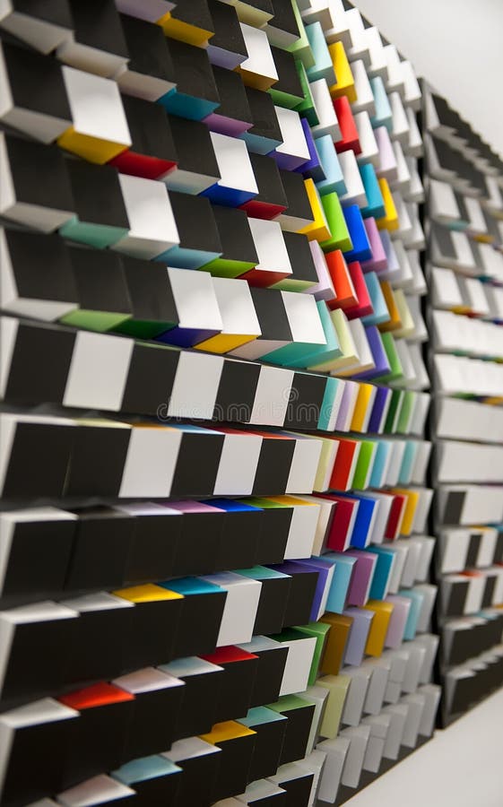 Convex cubes on the wall stock photo. Image of multicolor - 149988176