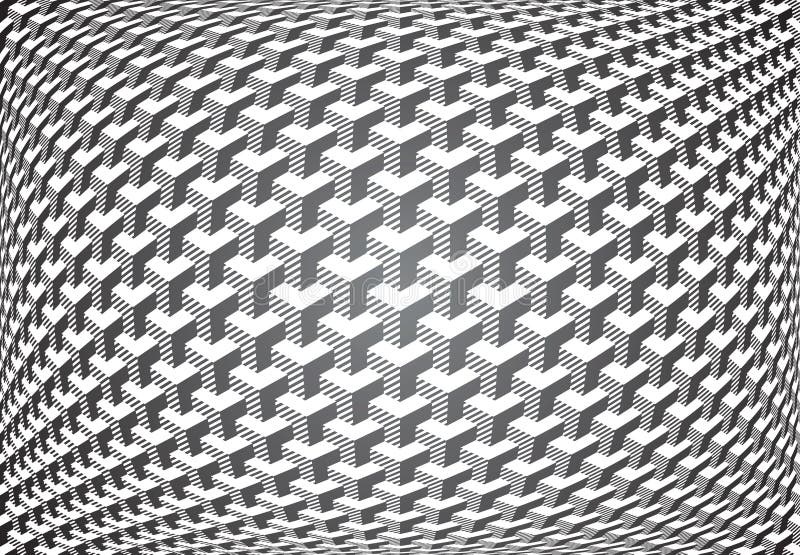 Convex Geometric Pattern. 3D Illusion Effect Stock Vector ...