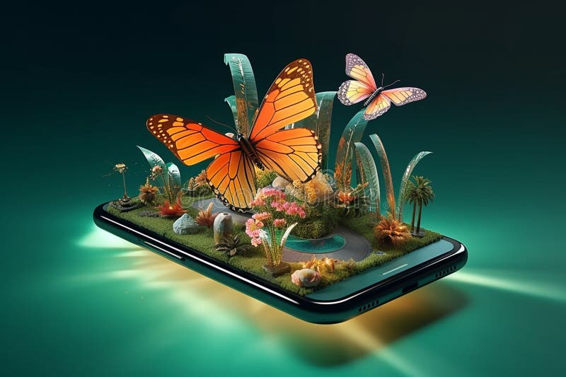 Convey the Concept of a Butterflythemed Mobile Stock Illustration ...