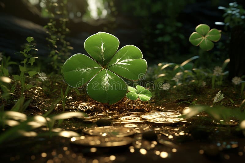 Convey the Concept of Hidden Treasures and Luck Stock Illustration ...